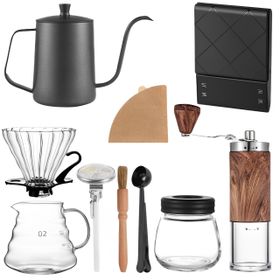 Hand Drip Coffee Set Home Brewing Camping Office Gifting Set Cafe - 10 ...