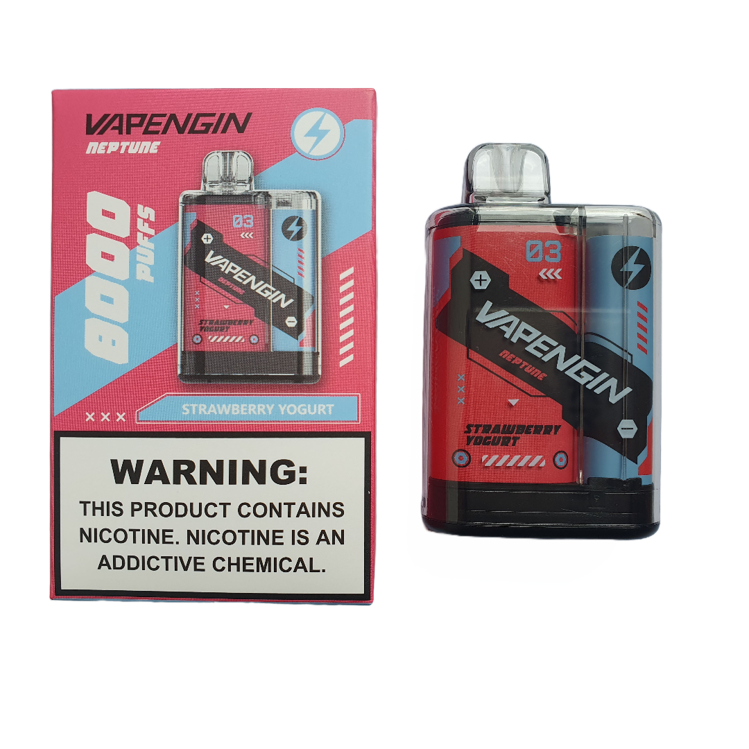 Vapengin Neptune 8000 Puff 50mg Disposable Vape - Strawberry Yogurt ...