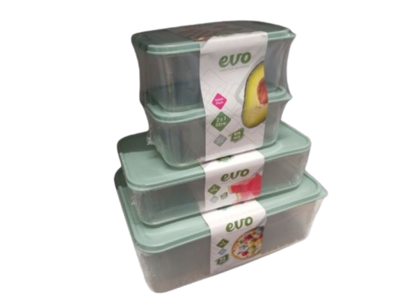 Evo Pack of 4 Storage Containers with Lids | Shop Today. Get it ...