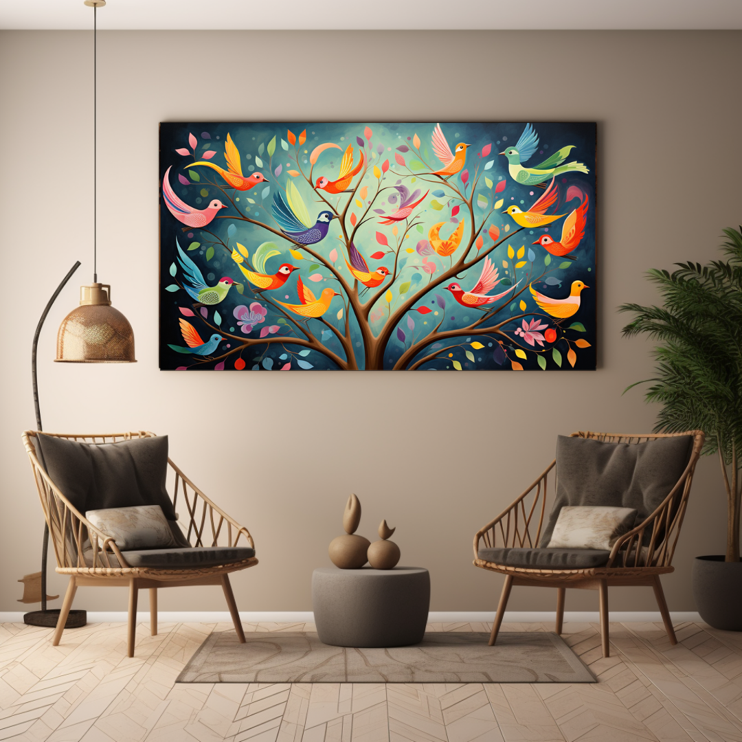 Canvas Wall Art - Fluttering Birds - BK0135 | Shop Today. Get it ...