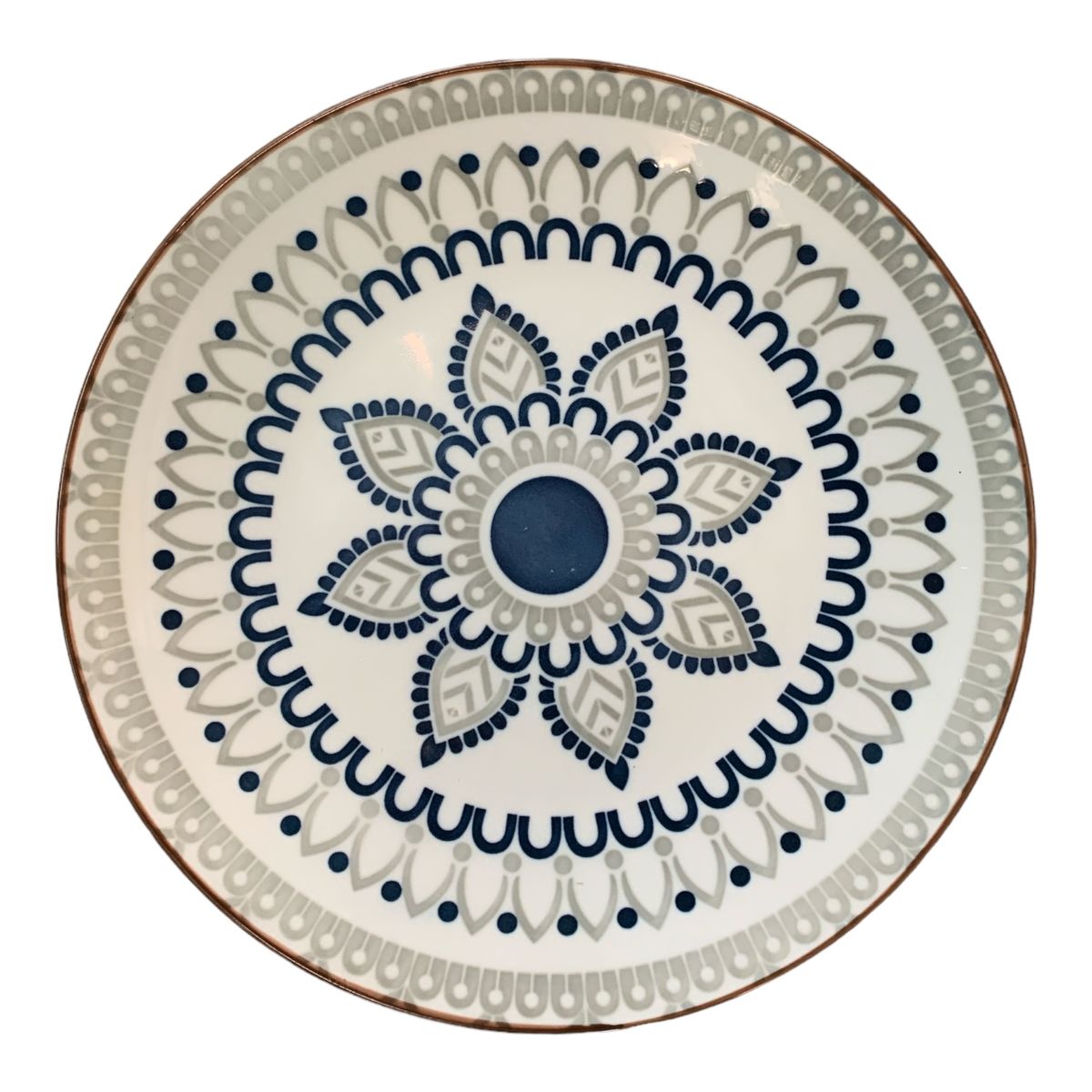 Quality Moroccan Flower Porcelain Round Side Plate (6 Pieces) 21x21x5 ...