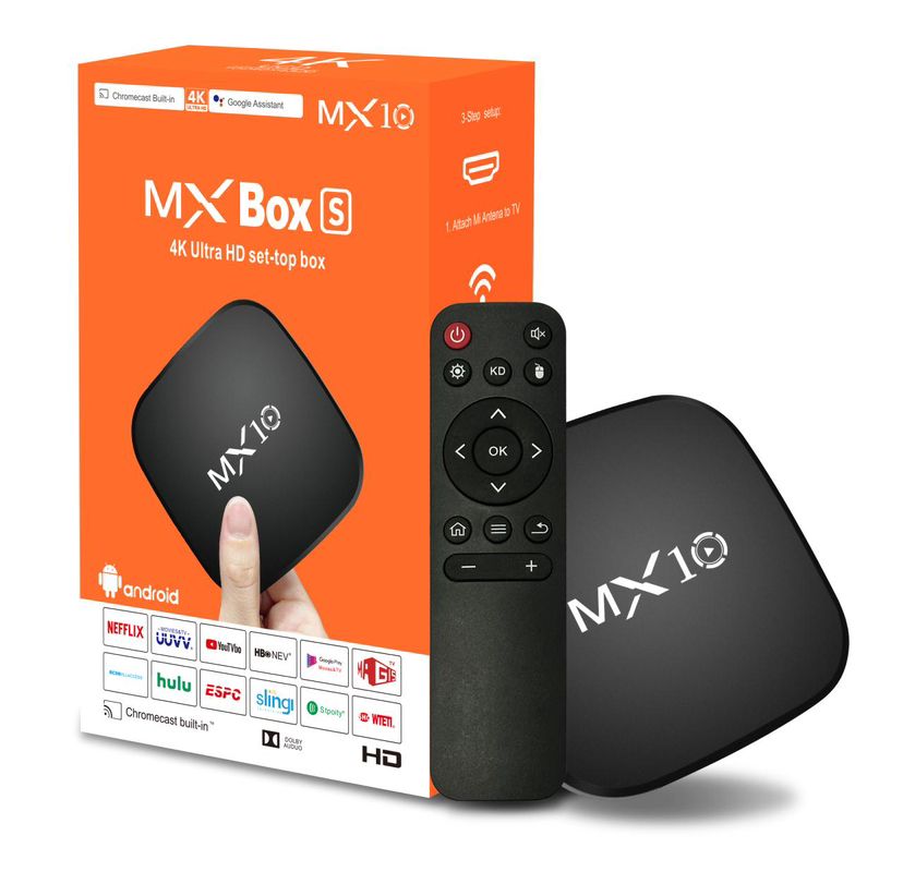 MX10 Smart TV Box,4K Ultra HD video & High-speed WiFi,with remote ...