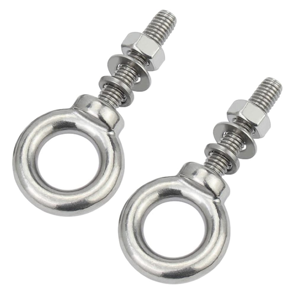 Tool DIY M5 304 Stainless Steel Lifting Ring Eye Bolt Screw Set of 2 ...