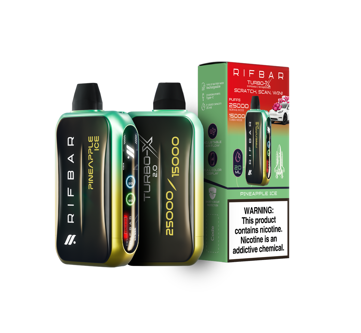 Rifbar Pineapple Ice Turbo - X Disposable Vape | Shop Today. Get it ...