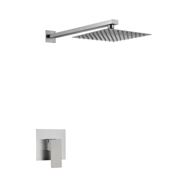 304 SS 25cm Square Shower Heads And Square Arm With Square Mixer | Shop ...