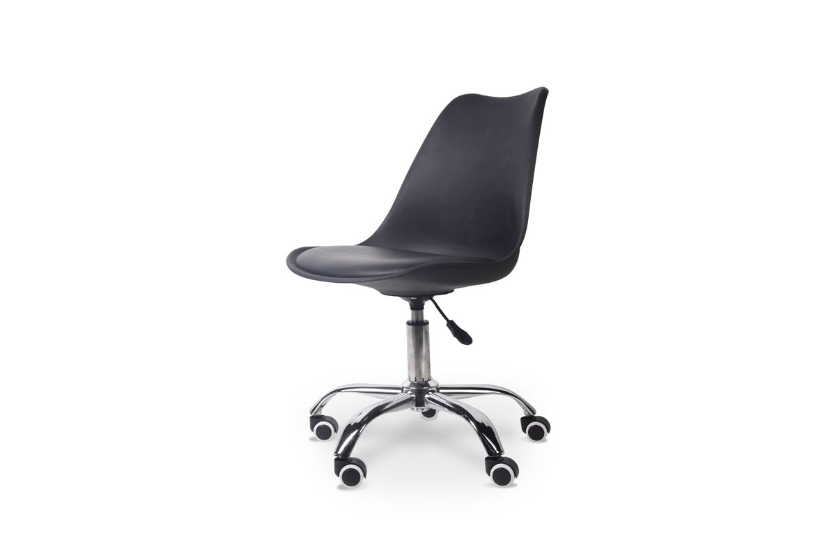 Modern Office / Typist Roller Chair with 5-star Nylon Base - Black ...