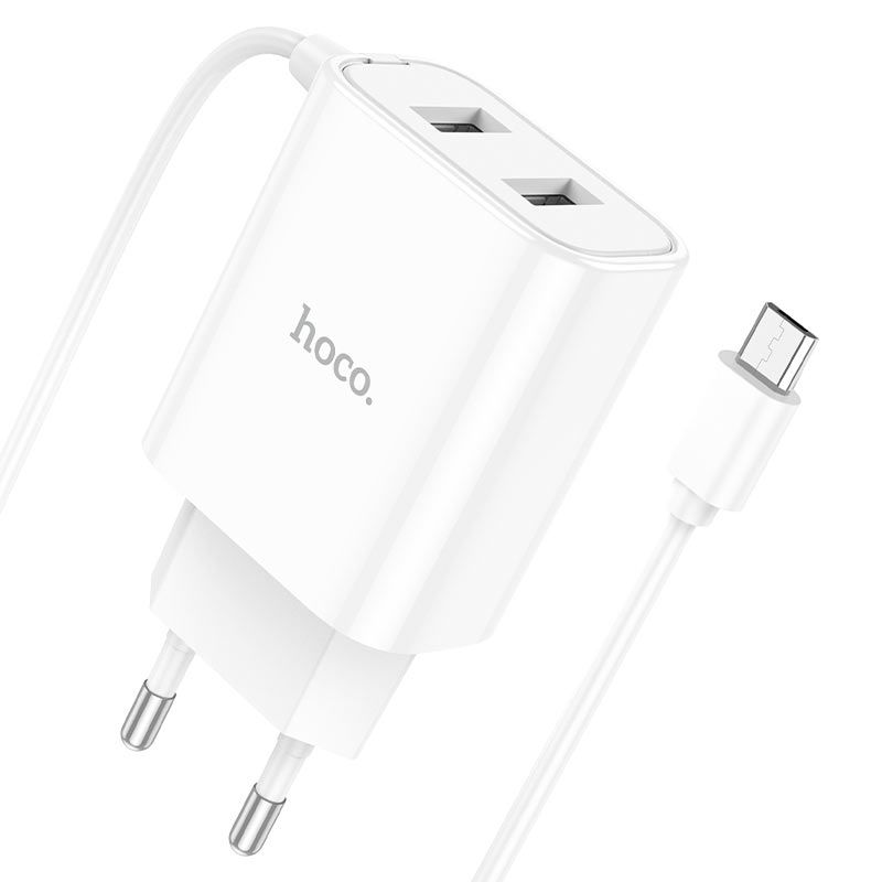 Fast Micro Charger Dual-Port USB with built-in cable 1m- C103A | Buy ...