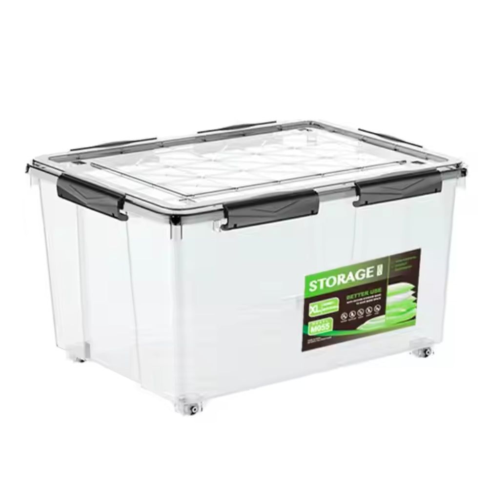 Dustproof Storage Box Clear Storage Organizer Bin 56cm - Transparent ...