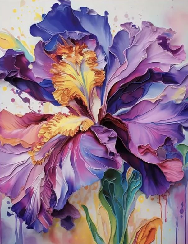 Radiant Iris Bloom Paint by Number Kit for Adults/Beginners | Shop Today. Get it Tomorrow ...