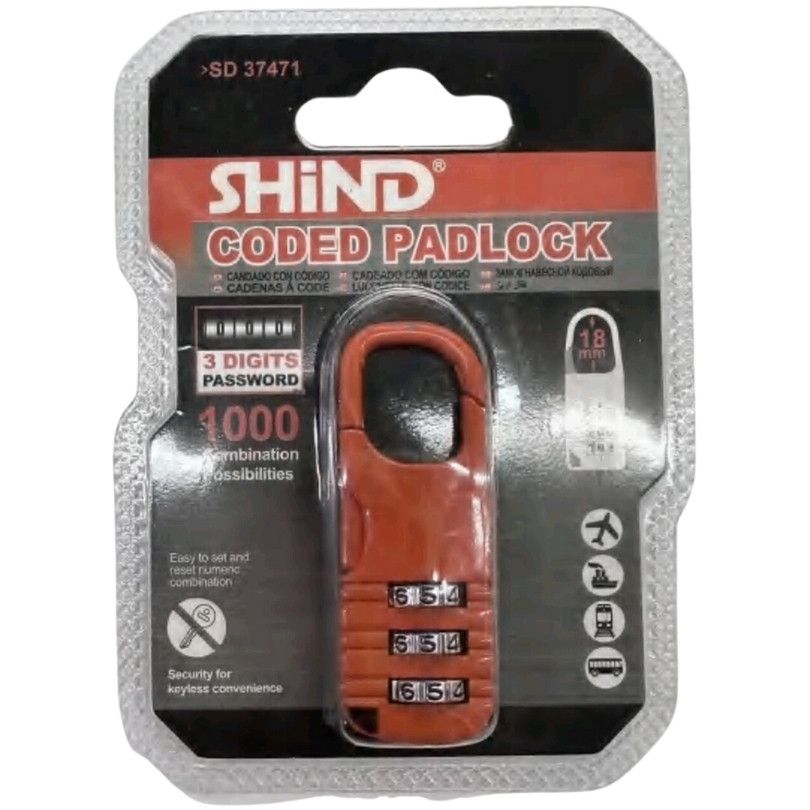 Shind Coded Padlock - 3-Digit Combination | Shop Today. Get it Tomorrow ...