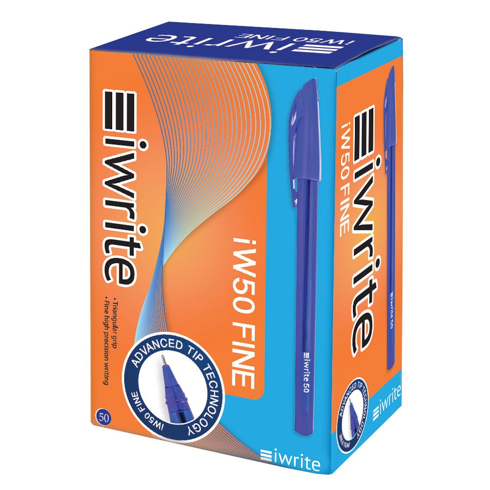 iWrite Fine 0.5 mm Ballpoint Pens Box of 50 - Blue | Shop Today. Get it ...
