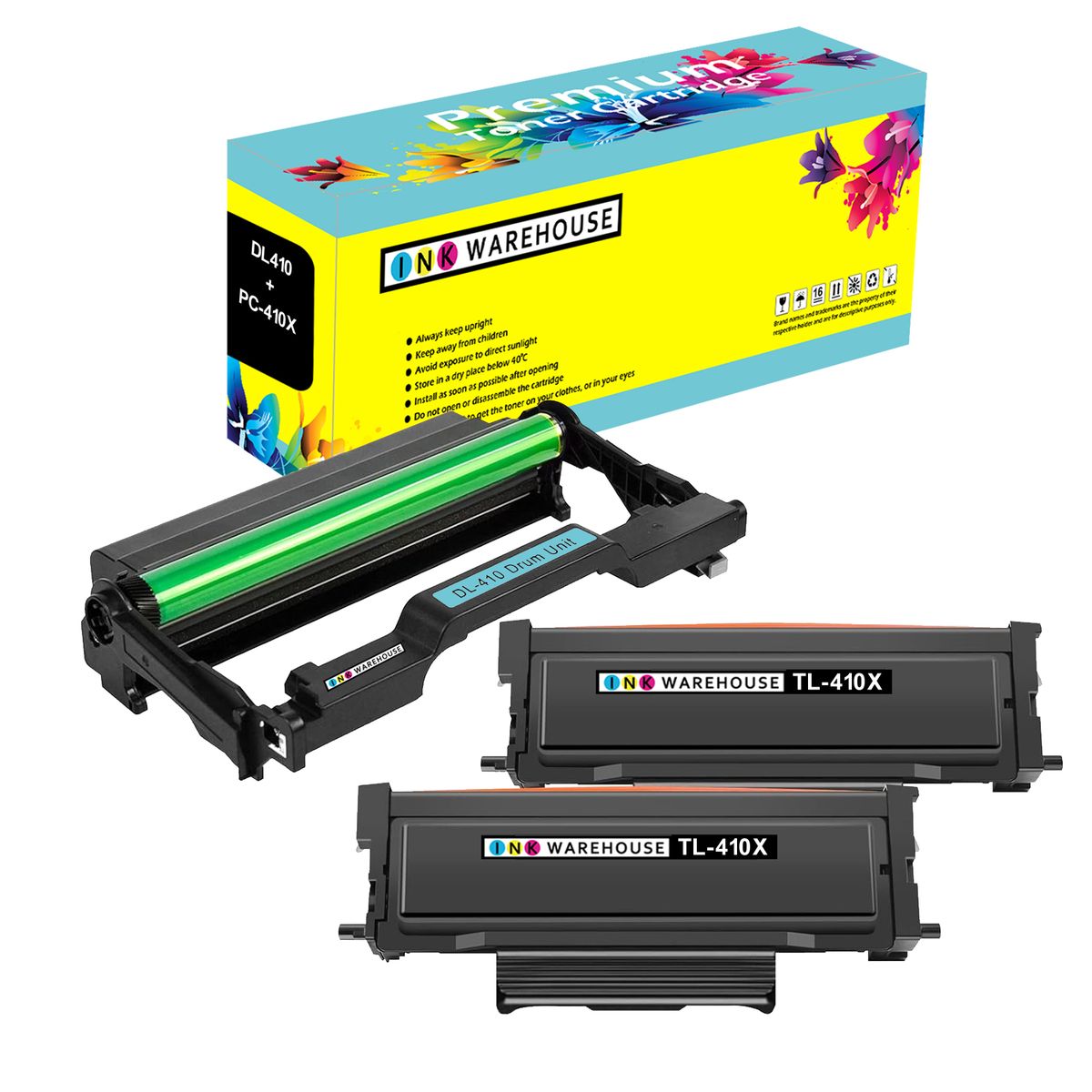 Pantum PC410X x 2 / DL-410 x 1 Compatible Toner Cartridge & Drum Unit ...
