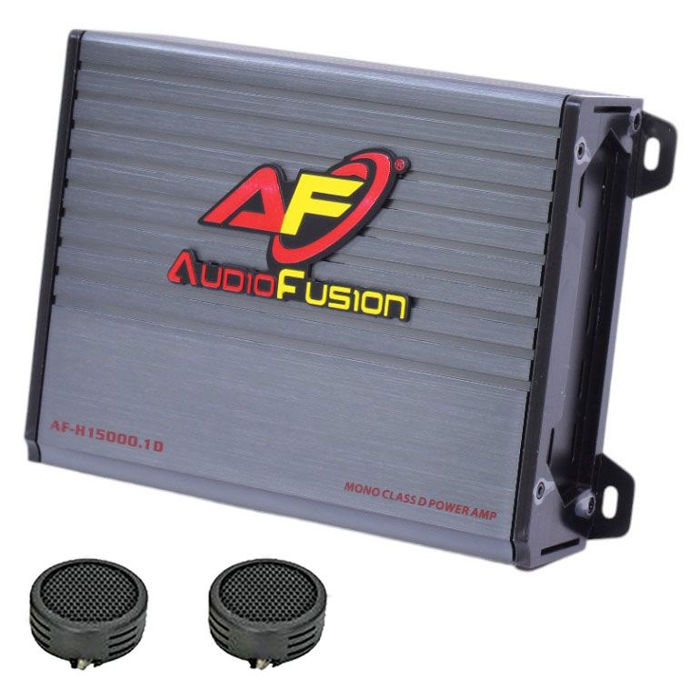 AudioFusion AF-H15000.1D 15000Watts Monoblock Amplifier & Evo Tweeters ...