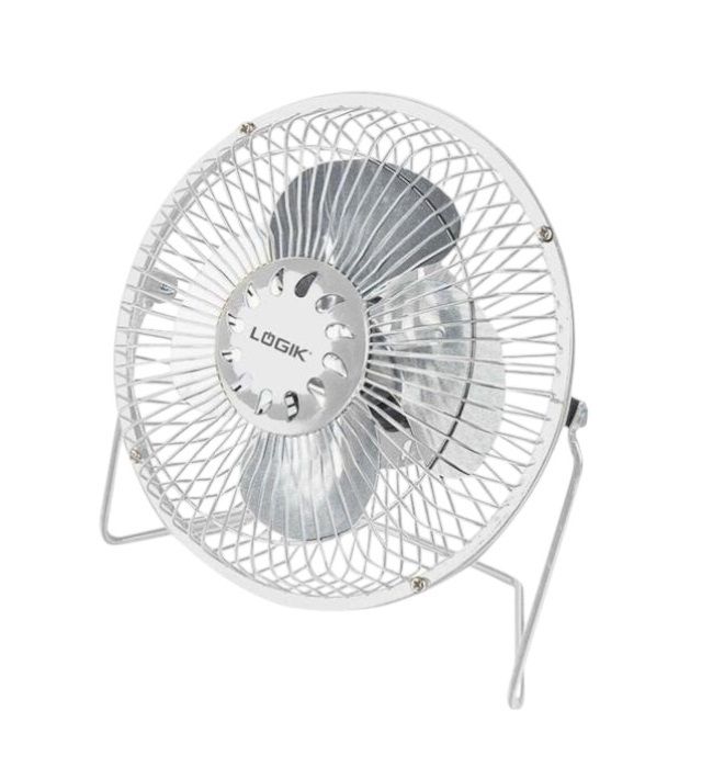 Logik 15cm USB Silver Portable Small Desk Table Fan 4 Blades | Shop ...