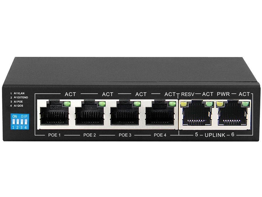 Scoop 6 Port Fast Ethernet Switch with 4 AI PoE Ports and 2 FE Uplink | Shop Today. Get it ...