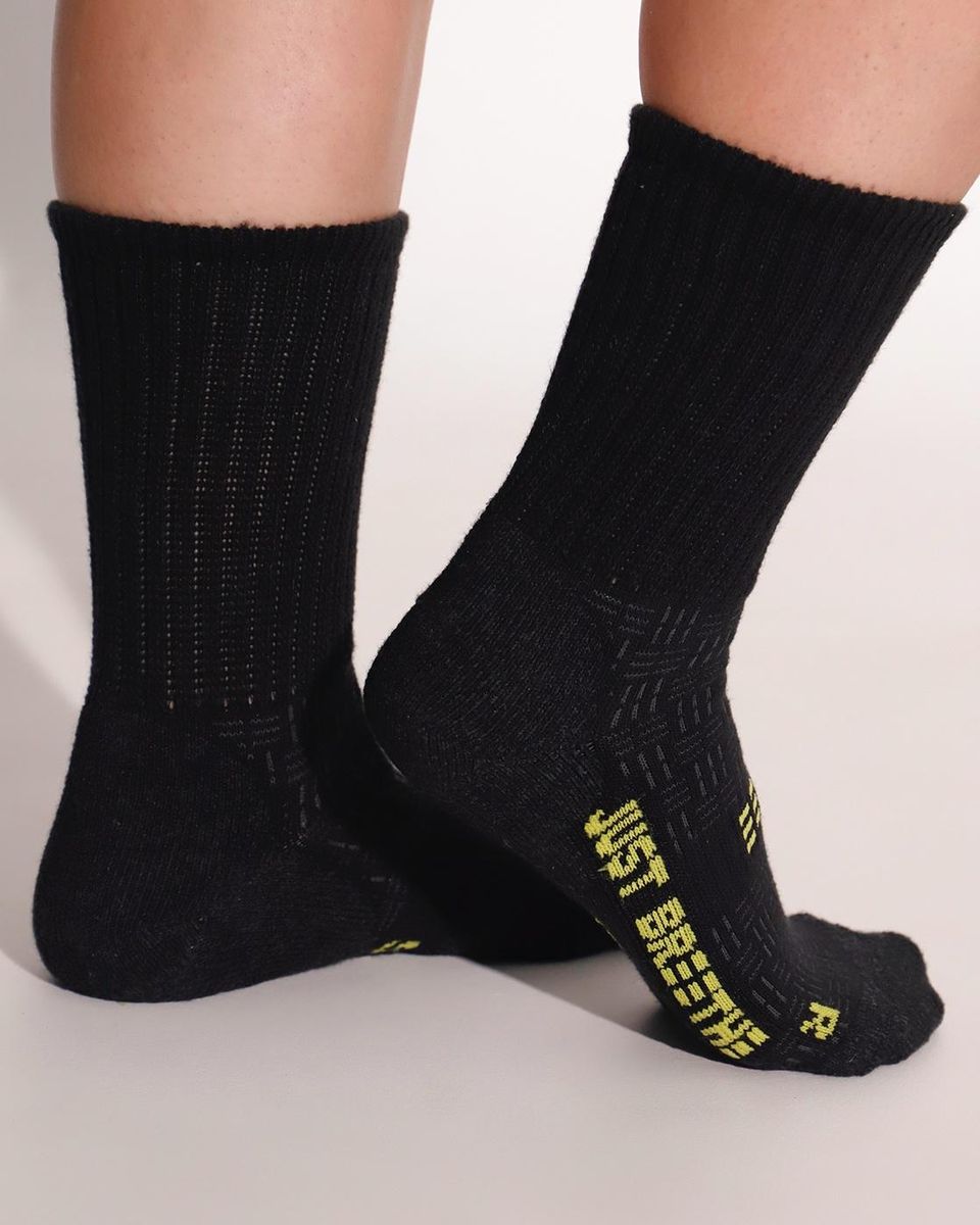 Breeth Cushioned Comfortable Coolmax Slack Knit Diabetic Socks - Black ...