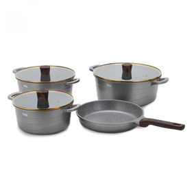 DSP-Die-Casting Non-Stick Aluminum Casserole -15Pieces Cookware set ...