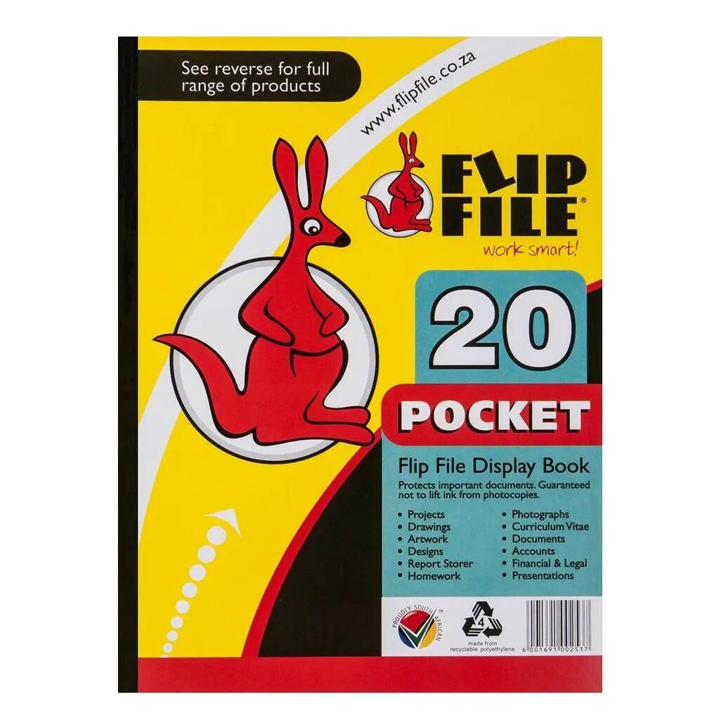 Flip File Kangaroo Display File Book A5 20 Pocket BA11052 x4 | Shop ...