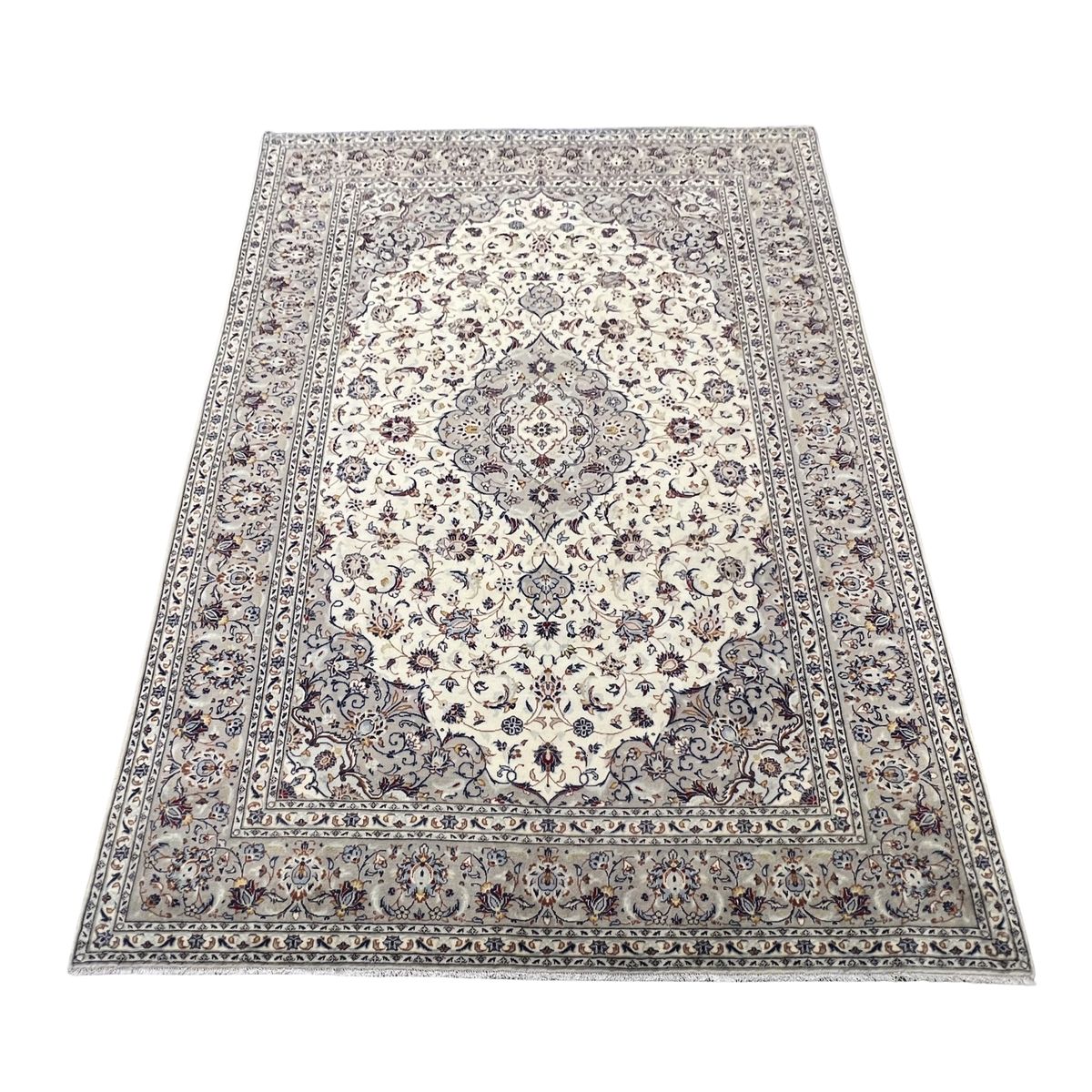 ROYAL RUGS Handmade Kashan Beige Cream Rug - 350 x 245 cm | Shop Today ...
