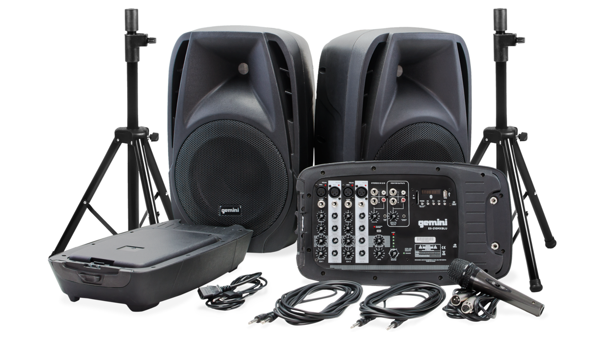 Gemini ES 210MXBLU ST - Portable 10" Speaker System with Bluetooth ...
