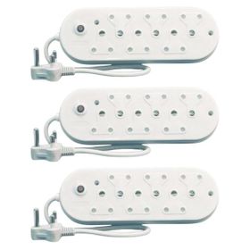 Zenith - 6 Way Multiplug 6 x 16A + Cord - Pack of 3 | Buy Online in ...