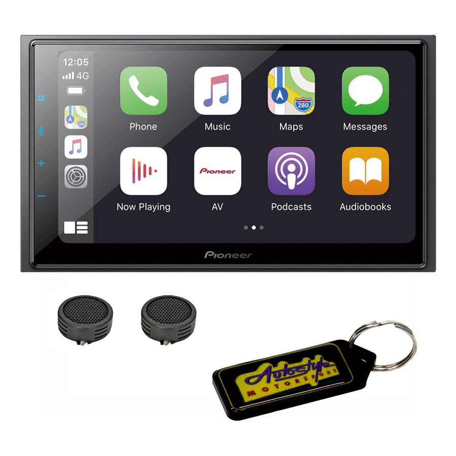 Pioneer 6.8" Android Auto Multimedia Player & Evo Tweeters & Keyring ...