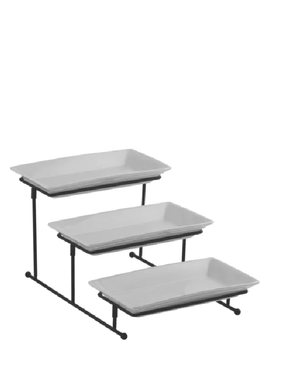 Porcelain 3 Tier Server Trays With Metal Frame | Shop Today. Get it ...
