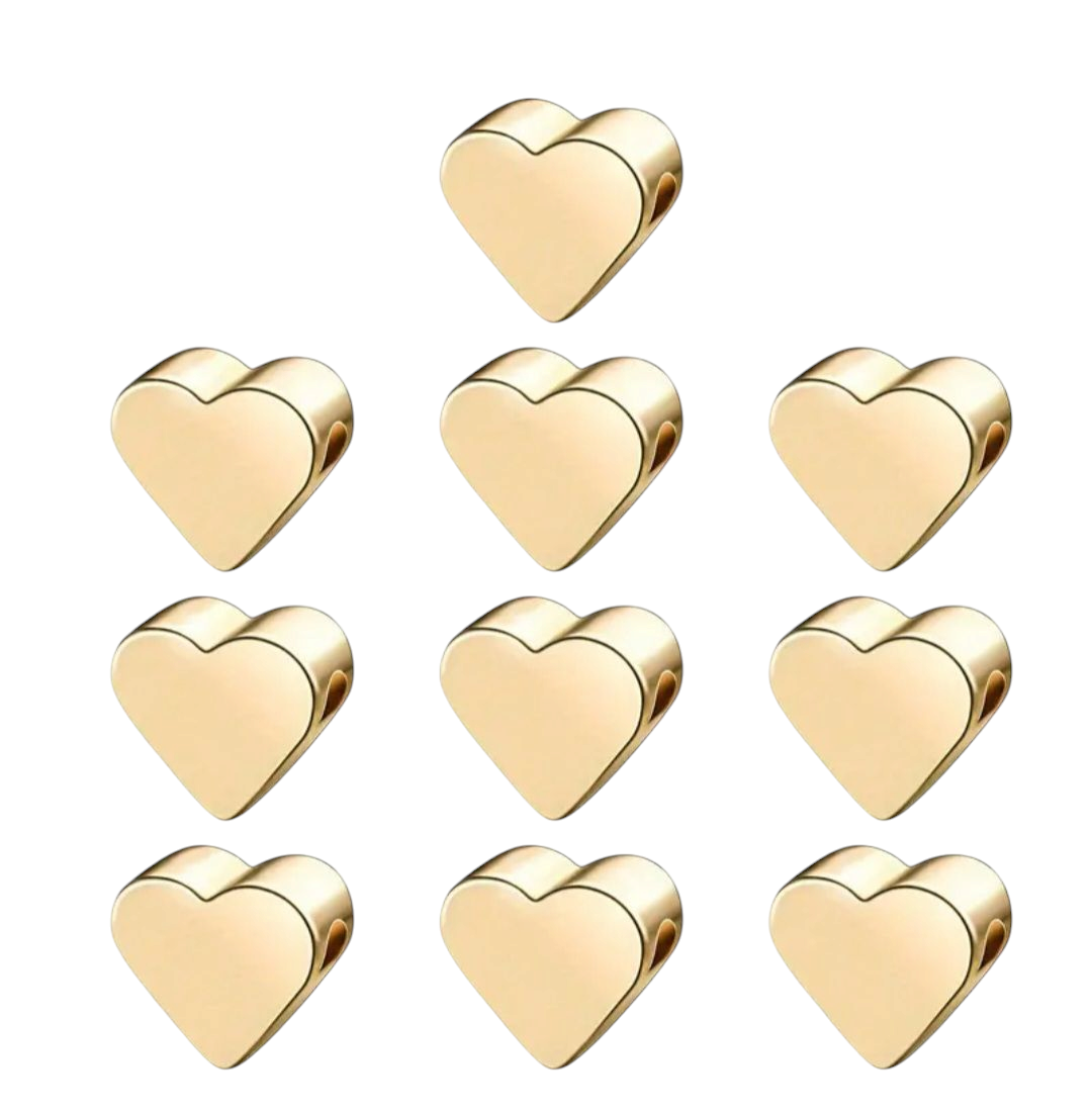 Heart Shaped Charms for Jewelry Making - Gold - 10 Piece | Shop Today ...