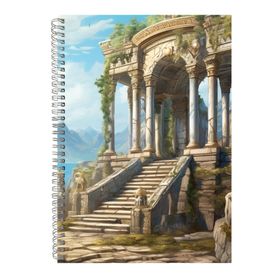 Mountain A4 Notebook Spiral and Lined Old Ruins Graphic Notepad Gift ...