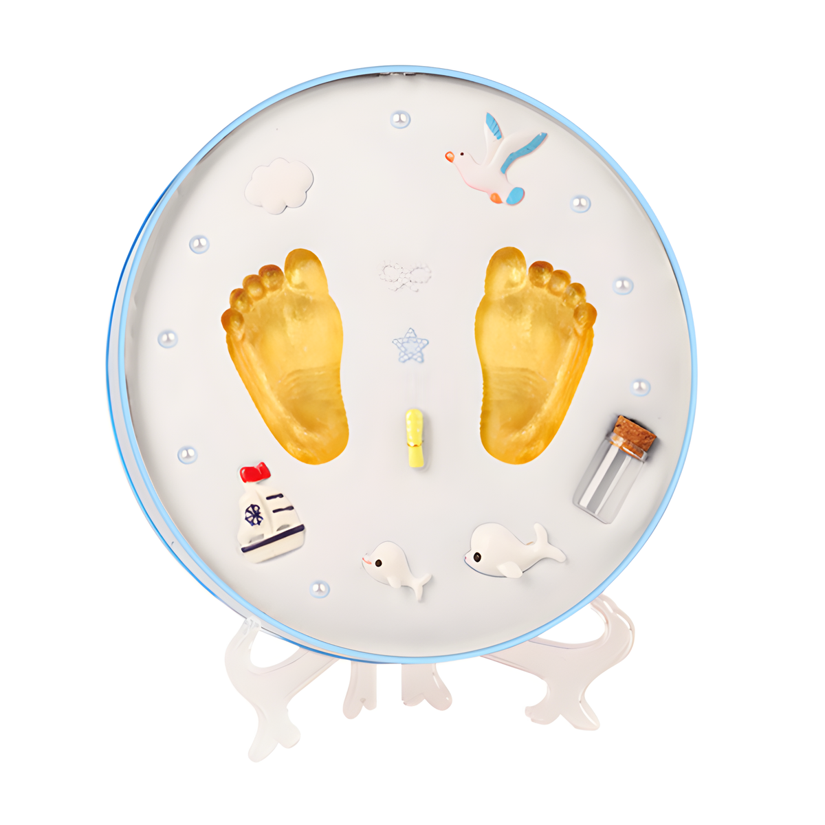 DIY Baby Handprint & Footprint with Frame and Mould Kit Mud Hoop Frame ...