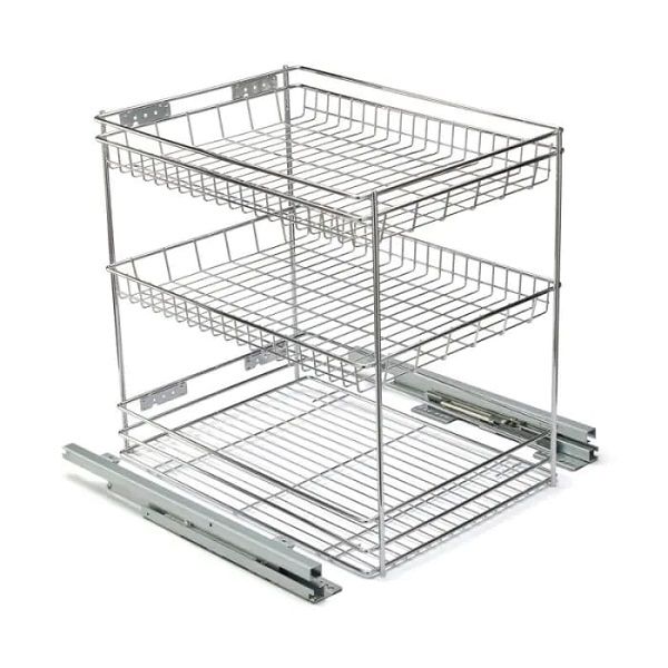 Base Mounted Pull Out, 3 Tier, Chrome Plated, 300 Unit | Shop Today ...