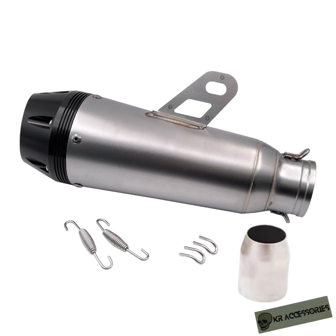 Custom Motorcycle Exhaust: Silver/ Black Tip (51mm) #5 | Shop Today ...