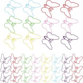 60pcs Colorful Butterfly Paper Fasteners Small Metal Clips Macaron ...
