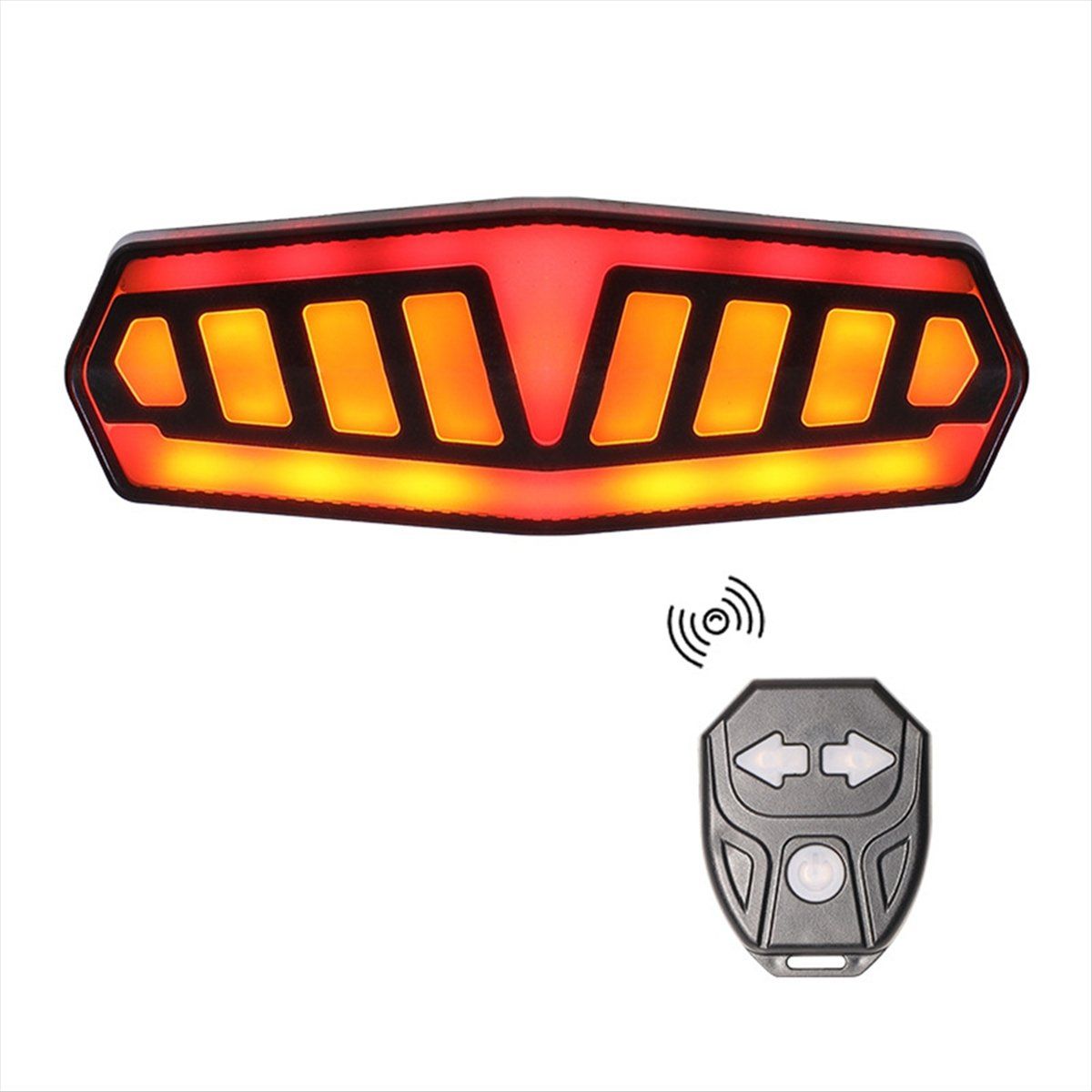Bike Wireless Remote Turn Signal Lights Usb Rechargeable | Shop Today ...