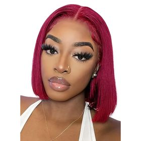 VSP 12inch Brazilian Hair 13x4 Lace Front Glueless Wig Bob Wig 99J ...