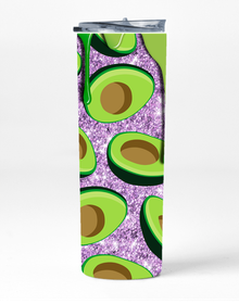Avo Light Purple 20 Oz Straight Skinny Tumbler Straw Avo Graphic ...