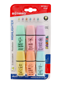 6 Light-Colour Highlighters - Pastel, Chisel Tip Marker | Shop Today ...