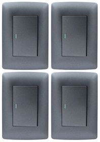 Hello Today Metallic Black Single Lever 2 Way Light Switch - 4 Pack ...