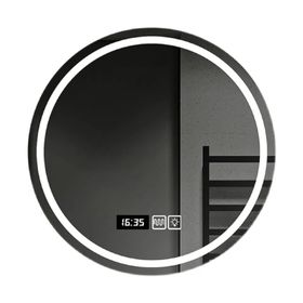 LED Bathroom Mirror with Defogging Frameless Round Mirror | Shop Today ...