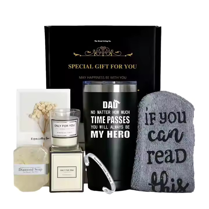 Gifts for Dad - 7pc Curated Gift Box for Birthday, Father's Day & Thank ...