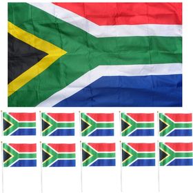 South African Stick Flags x 10 and 1South African National Flag 0.9 x 1 ...