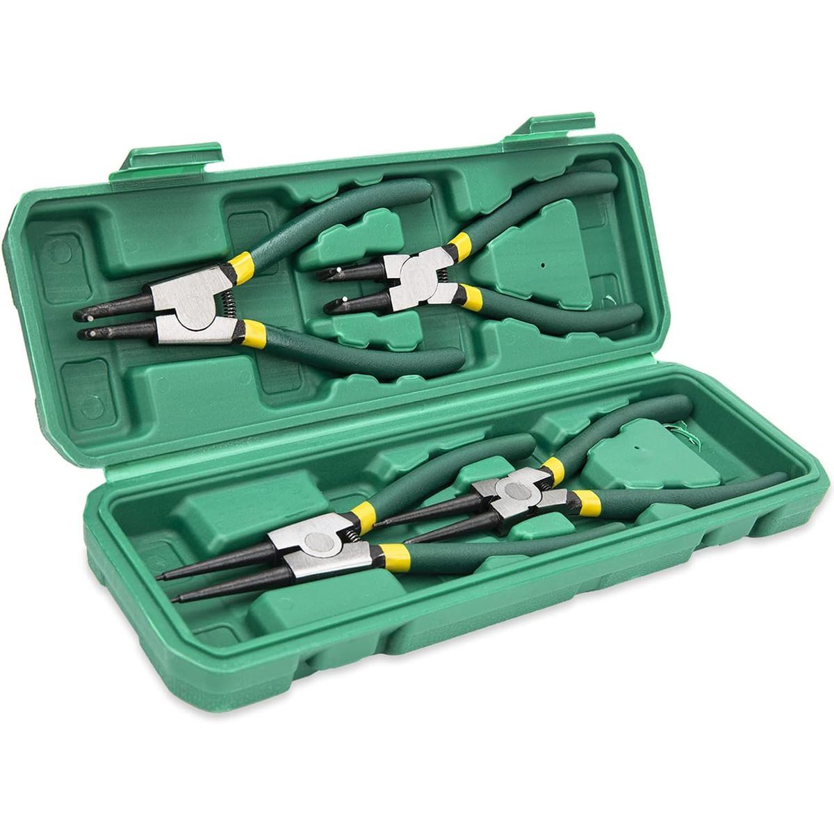 4 Piece Carbon Steel Pliers Set Tool Heavy Duty Kit Snap Ring Pluer ...