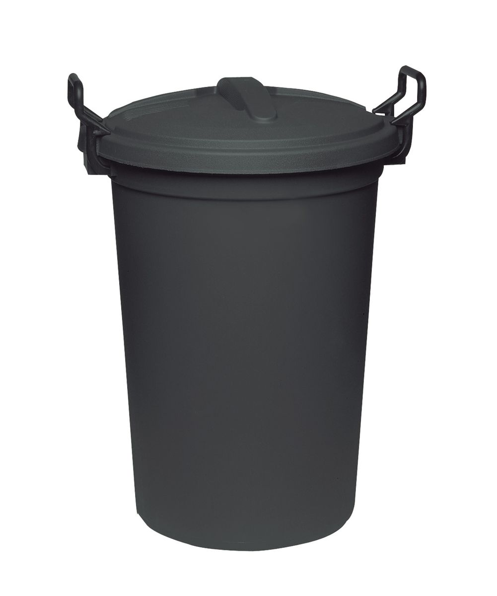 Refuse Bin With Grip For Lid 120ltr Big Jim Black Shop Today Get It Tomorrow