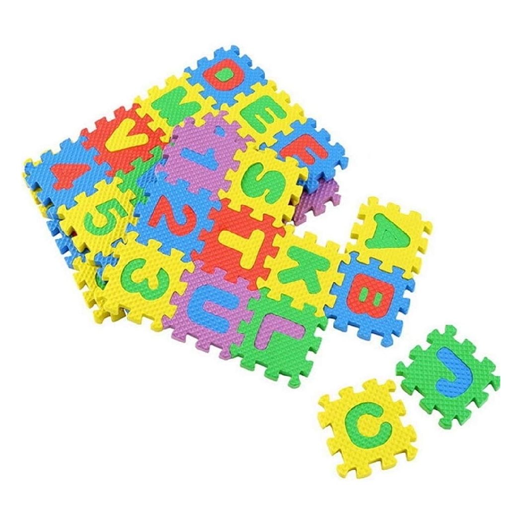 Kids Mini Eva 3D Puzzle Building Blocks - Letters & Numbers (36 Piece ...