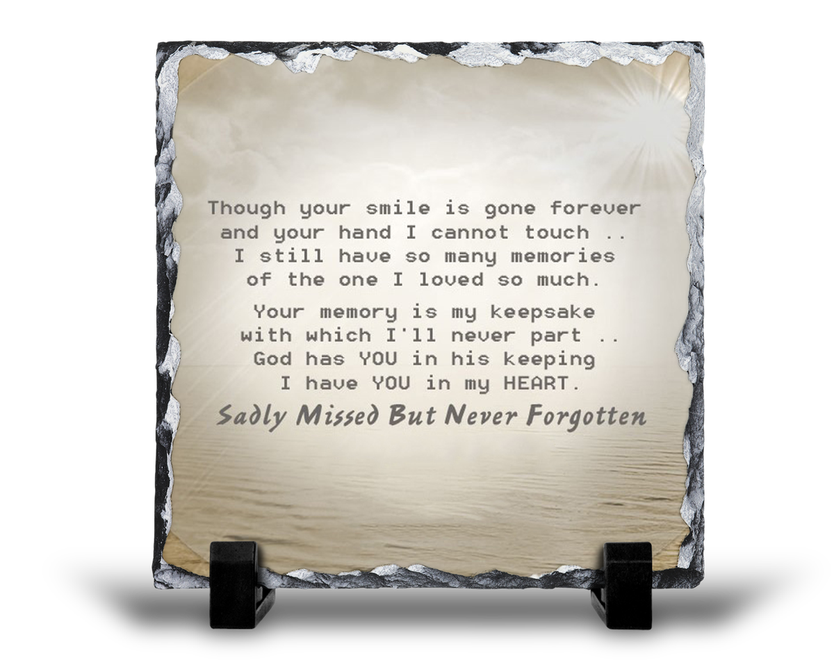 Sadly Missed But Never Forgotten Remembrance Grief Memorial Gift Rock ...