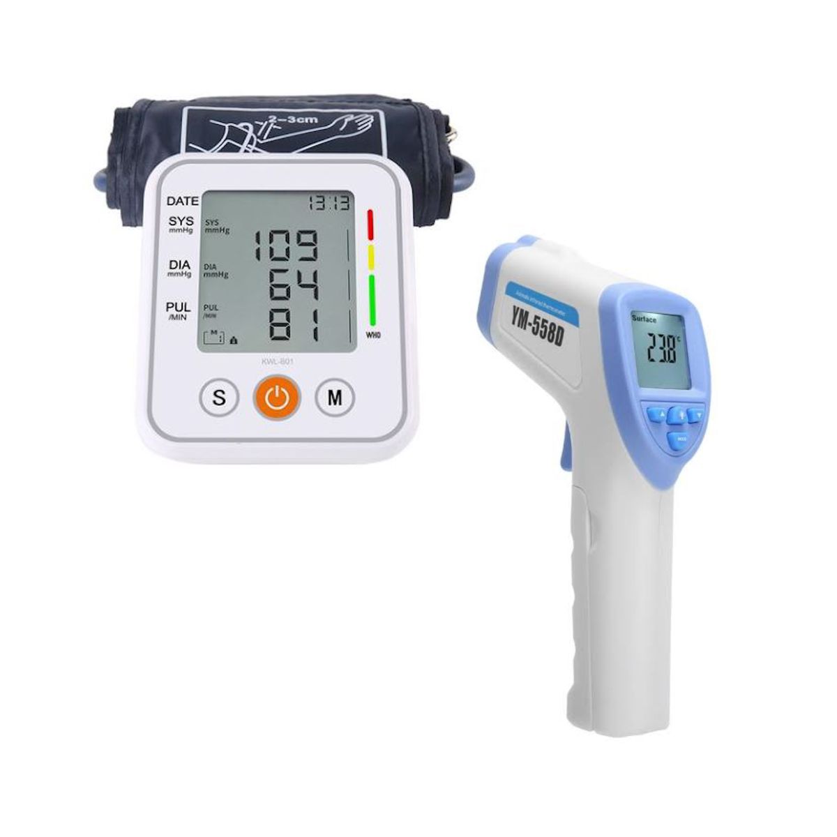 Health Check Duo: Blood Pressure Monitor and Infrared Thermometer ...