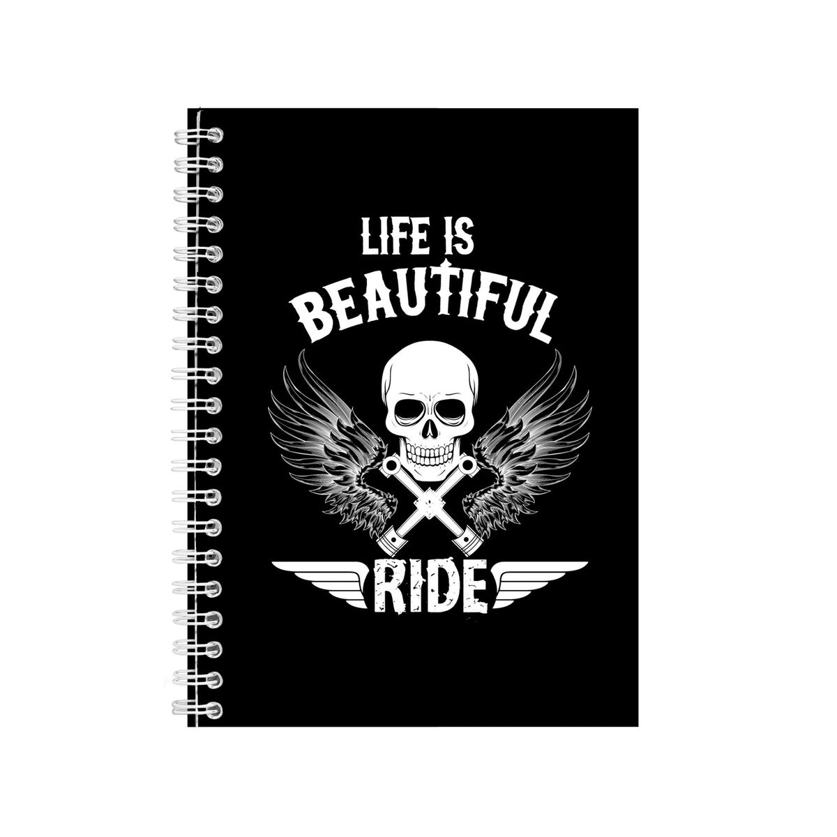Life Is Beautiful Notebook Biker Gift Idea A5 Notepad 145 | Shop Today ...