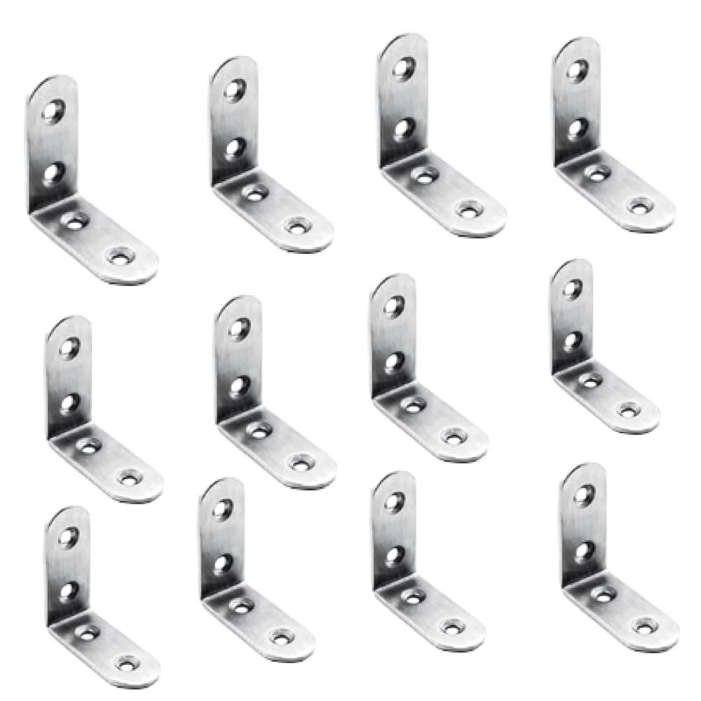 Tool DIY Stainless Steel L Shape Angle Clamp Corner Bracket Set Of 12 ...