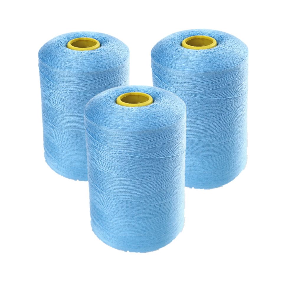 3 x Cotton Thread Sewing Thread Reel String Sewing Machine 3000m - Sky ...