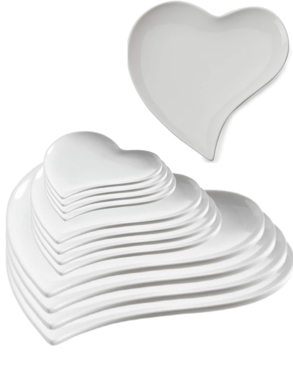 12 piece Porcelain Heart-Shaped Serving Dishes | Shop Today. Get it ...